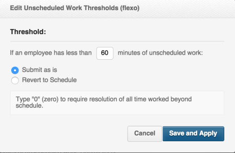 New Feature: Additional Threshold Settings